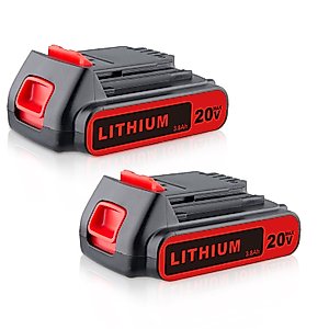 VANON 2Pack 3800mAh LBXR20 20V MAX Battery Replace for Black & Decker 20V Battery Lithium ion LBXR20 LBXR20-OPE LB20 LBX20 LBX4020 LB2X4020-OPE
