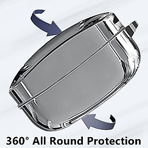 Sony WF-1000XM4 Case Cover, Soft Silicone Protective Case Lmitation Stainless Steel Color Skin for Sony WF-1000XM4, Shockproof, Sony WF-1000XM4Earbuds Case, Wireless Charging