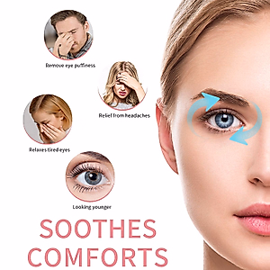 Cooling Eye Mask with Gel Bead, Reusable Cold Compress Ice Pack Sleeping Eye Cooling Pads for After Eyelid Surgery, Puffiness, Puffy Eyes, Headache, Migraine Relief (Pink)