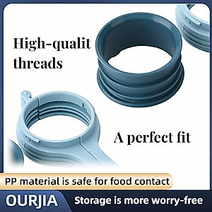 Food Storage Sealing Clips with Pour Spouts, Bag Clips for Food, Kitchen Chip Bag Clips, Plastic Cap Sealer Clips, Great for Kitchen Food Storagec,OURJIA,2pcs (Pink-L&White-s)