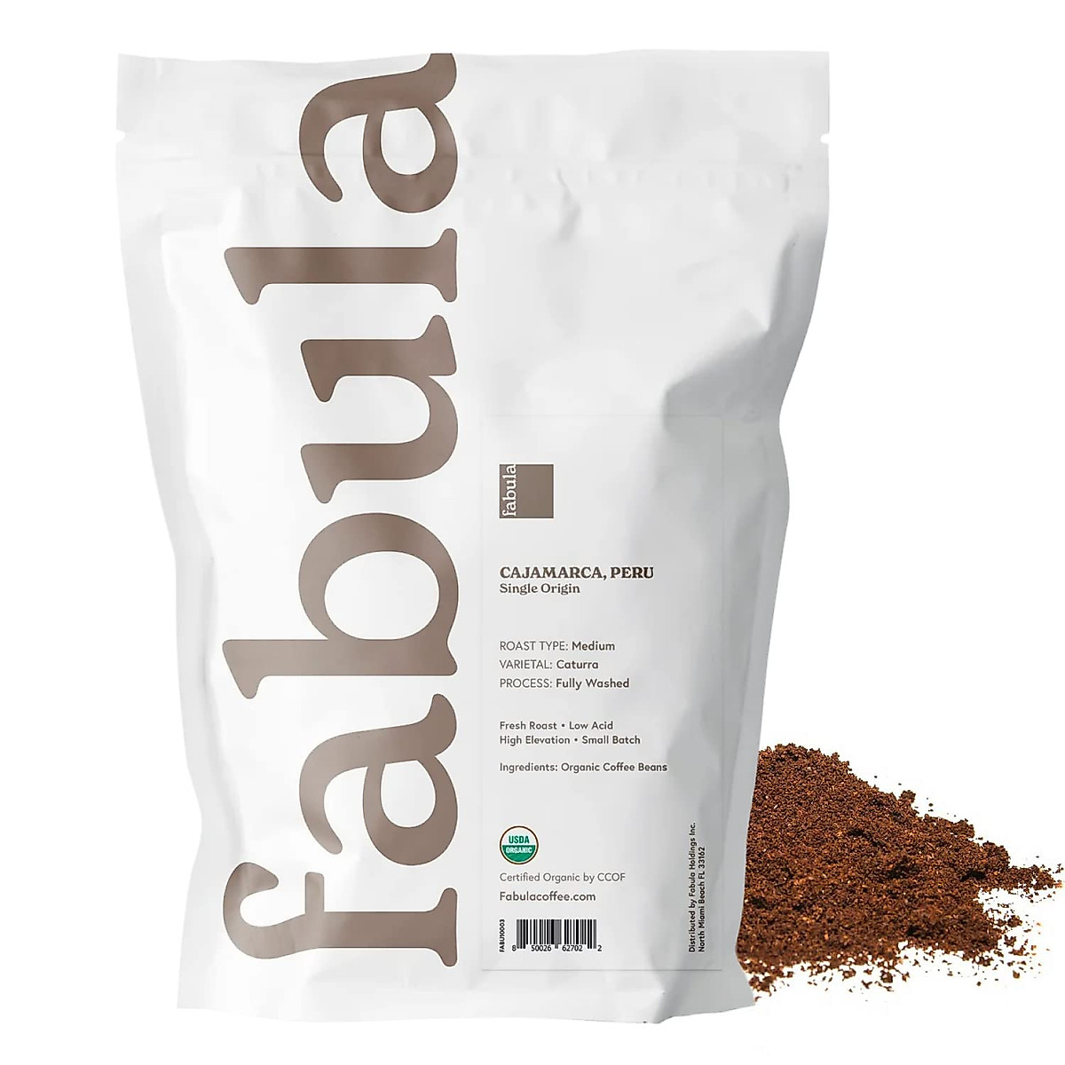 Fabula Organic Coffee for French Press, Low Acid Coffee Freshly Ground - Non-GMO - No Mold - Mycotoxins Pesticides Free - Single Origin Coffee - 12 oz