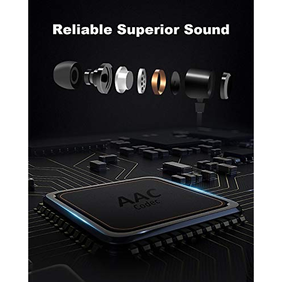 Bluetooth Headphones Wireless Earbuds - NANAMI Sports Magnetic Neckband Wireless Headsets, HiFi Stereo Deep Bass Bluetooth 5.0 Earphones IPX7 Waterproof with Mic for Gym Workout Running 15h Playtime