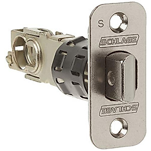 Schlage FE285 CAM 619 FLA LH Camelot Front Entry Handleset with Left-Handed Flair Lever, Lower Half Grip, Satin Nickel