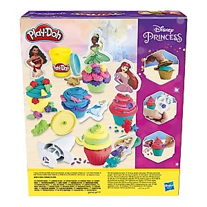 Play-Doh Disney Princess Cupcakes Playset Arts and Crafts Toy for Kids 3 Years and Up with 6 Non-Toxic Cans Including Dual Sparkle