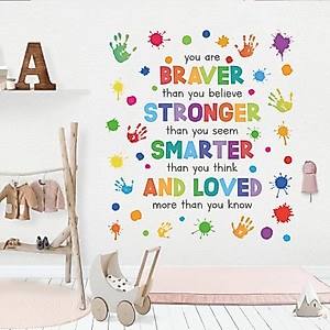 Inspirational Quotes Wall Decals Colorfu Peel and Stick Wall Wallpaper,Motivational Wall Stickers Positive Saying Wall Art & Murals for Nursery Kids Room Preschool Playroom Classroom Decor