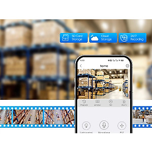 [3K Security Camera Outdoor] Color Night Vision, Wireless PTZ Cameras for Home Auto Tracking, IP66 2-Way Audio,3K WiFi Camera for Indside/Outside Security,Human Detection, 360° View,C102