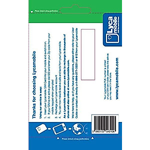 Lycamobile $29 Plan 1st Month Included SIM Card is Triple Cut Unlimited Natl Talk & Text to US and 65+ Countries 4GB Of 4G LTE