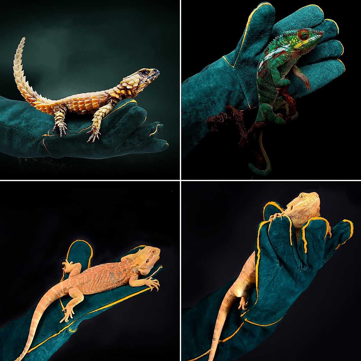 Hamiledyi Animal Handling Gloves,23.6in Bite Proof Anti-Scratch Protection Gloves,Pet Grooming/Nursing/Wildlife Rescue Safety Work Gloves for Reptiles Snakes Iguanas Cats Dogs Falcons.