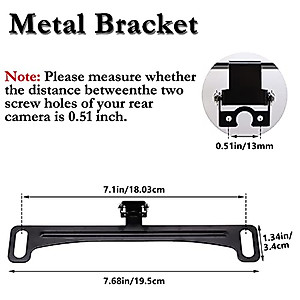 Aienxn Car Backup Camera, 170° Wide View Angle Waterproof HD 12LED Night Vision Car Rear View Camera Including Universal Backup Camera License Plate Bracket for Cars, SUV, Trucks, RV etc. Q-050-set