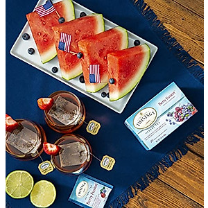 By The Cup Twinings Herbal Tea Bags, Pure Peppermint, Camomile, Rooibos Red, Honeybush Mandarin Orange, Plus 9 More Flavors - with BYTC Honey Sticks, 40 Individually Wrapped Tea Bags