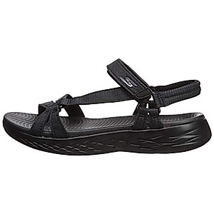 Skechers womens On-the-go 600 - Brilliancy Sport Sandal, Black, 10 US