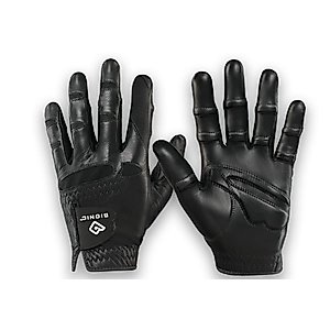 Men's StableGrip with NaturalFit Golf Glove - Black (Cadet Large, Left)