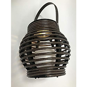 Joyee Garden Ambient Solar Rattan Basket Candle Lamp