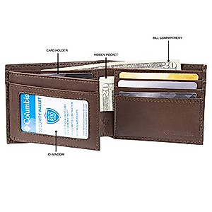 Columbia Men's Leather Traveler Wallet