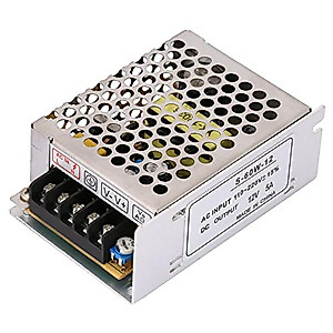 Jeanoko 5A 12V Regulated Switch Voltage Converter Universal AC/DC Output Current Range0~5A Regulated Switch Power Supply for LED