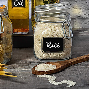 Bormioli Rocco Fido Airtight Vase with Chalkboard Label, Glass, L 1, Small