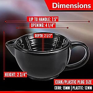 Savanna Shaving Scuttle Mug Kit - Shaving Bowl With Shave Soap, Shave Brush, Porcelain Scuttle Shaving Mug, Keeps Lather Hot, Creamy Lather, Hot Shave At Home Daily, Handmade Pottery, Great Gift