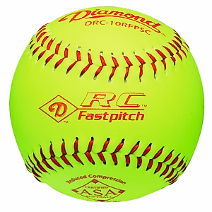 Diamond Reduced Compression Fastpitch 10 Inch Softballs, Dozen