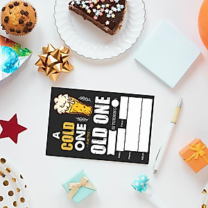 EUDOSI Cheers Birthday Party Invitations Supplies Fill-In Set of 20 with Envelopes Adult Birthday Bash Invites Cards, Double Sided