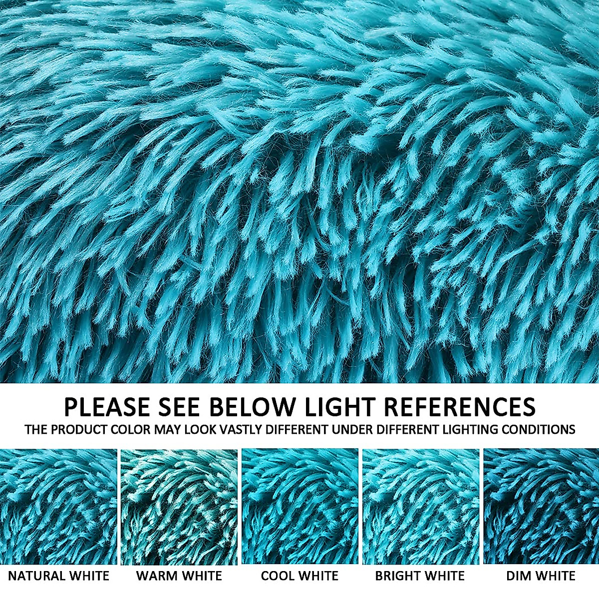 YUSOKI Teal Faux Fur Throw Blanket,2 Layers,50" x 60", Turquoise Soft Fuzzy Fluffy Plush Furry Comfy Warm Blanket for Teens Girls Couch Bed Chair Sofa Bedroom Fall Winter