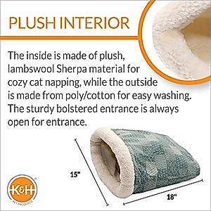 K&H Pet Products Kitty Crinkle Sack Teal 15" x 18"