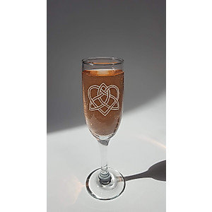Celtic Love Knot Champagne Flutes Set of Two : Free Personalized Engraving