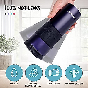 HASAGEI Travel Mugs for Hot Drinks, Insulated Coffee Mug with Leakproof Lid BPA-Free Coffee Travel Mug, Vacuum Insulation Stainless Steel Cup for Hot and Cold Coffee and Tea (Nevy Blue, 550ml/19oz)