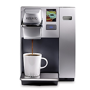 Keurig K155 Office Pro Commercial Coffee Maker, Single Serve K-Cup Pod Coffee Brewer, Silver, Extra Large 90 Oz. Water Reservoir