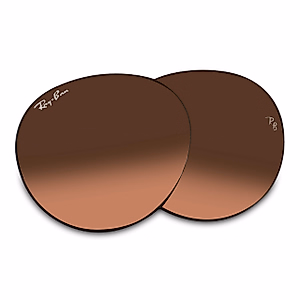 Ray-Ban Original ROUND METAL RB3447 50M Brown Mirror Pink Replacement Lenses For Men For Women + BUNDLE with Designer iWear Eyewear Kit