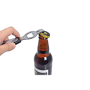 HIC Kitchen Bar Tool, Bottle Opener, Can Punch and Citrus Peeler, Japanese Stainless Steel, BPA Free