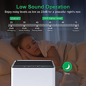 Air Purifiers for Home Large Room up to 1615 ft² with H13 True HEPA Filter, WiFi Voice Control, PM2.5 Monitor, Air Purify Filter Cleaner for Pets Smoke Dust (AF1)