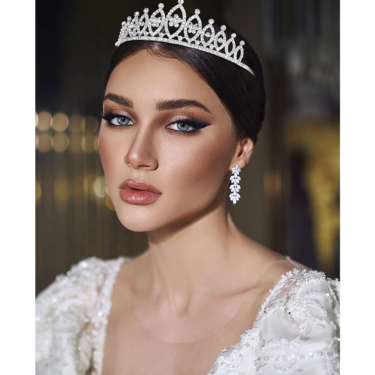 Wecoe Silver Crown for Women Birthday Girls Tiaras and Crowns Princess Queen Crown Wedding Hair Accessories for Brides 21st 16th 50th 40th 30th 60th Happy Birthday Decorations Gifts for Women