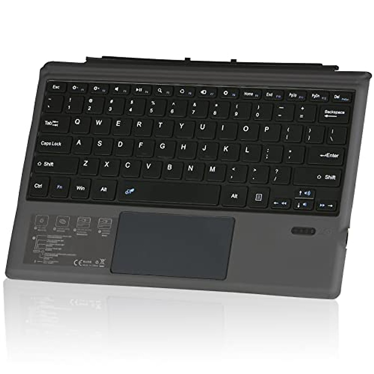 Rapoo XK200 Bluetooth Microsoft Surface Pro 7+/Pro 7/Pro 6/Surface Pro 5 (Pro 2017)/Pro 4 12.3 inch Tablet/Surface Pro 3 2014 Keyboard Case with Trackpad - Detachable Wireless Keyboard Type Cover
