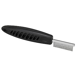 Master Grooming Tools Face & Finishing Combs — Ergonomic Combs for Grooming Dogs, 6¼", Black