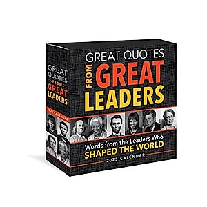 2023 Great Quotes From Great Leaders Boxed Calendar: 365 Inspirational Quotes From Leaders Who Shaped the World (Daily Calendar, Office Desk Gift for Him or Her)