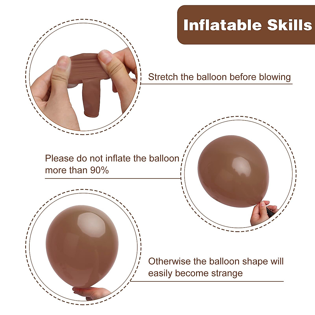 RUBFAC 87pcs Brown Balloons Different Sizes 18 12 10 5 Inches Premium Boho Coffee Brown Latex Balloons for Birthday Party Wedding Baby Shower Anniversary Garland Arch Party Decorations