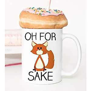 OKSANO Mug for Women Coffee Mug, Fox Coffee Mug Novelty Mug Cute Novelty Cup Funny White Mug, Coffee Ceramic Mug, Lovers Coffee Mug Fox Mug Christmas Valentine's Day Gifts