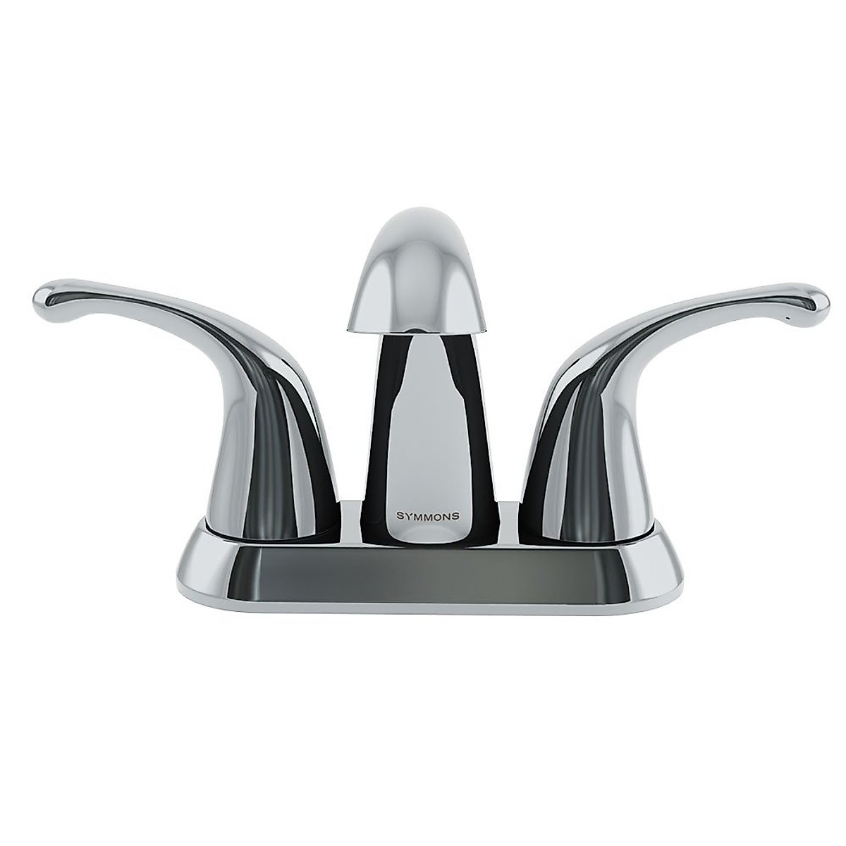 Symmons SLC-6612-1.5 Unity 4 in. Centerset 2-Handle Bathroom Faucet with Drain Assembly in Polished Chrome (1.5 GPM)