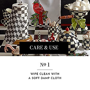 MacKenzie-Childs Courtly Check Wood Paper Towel Stand, Paper Towel Holder for Kitchen