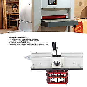 Router Lifting Base, Universal Router with Top Plate Manual Lifting Woodworking Slotting Trimming, Syringe Handpiece and Curing Light Sleeves (Black)