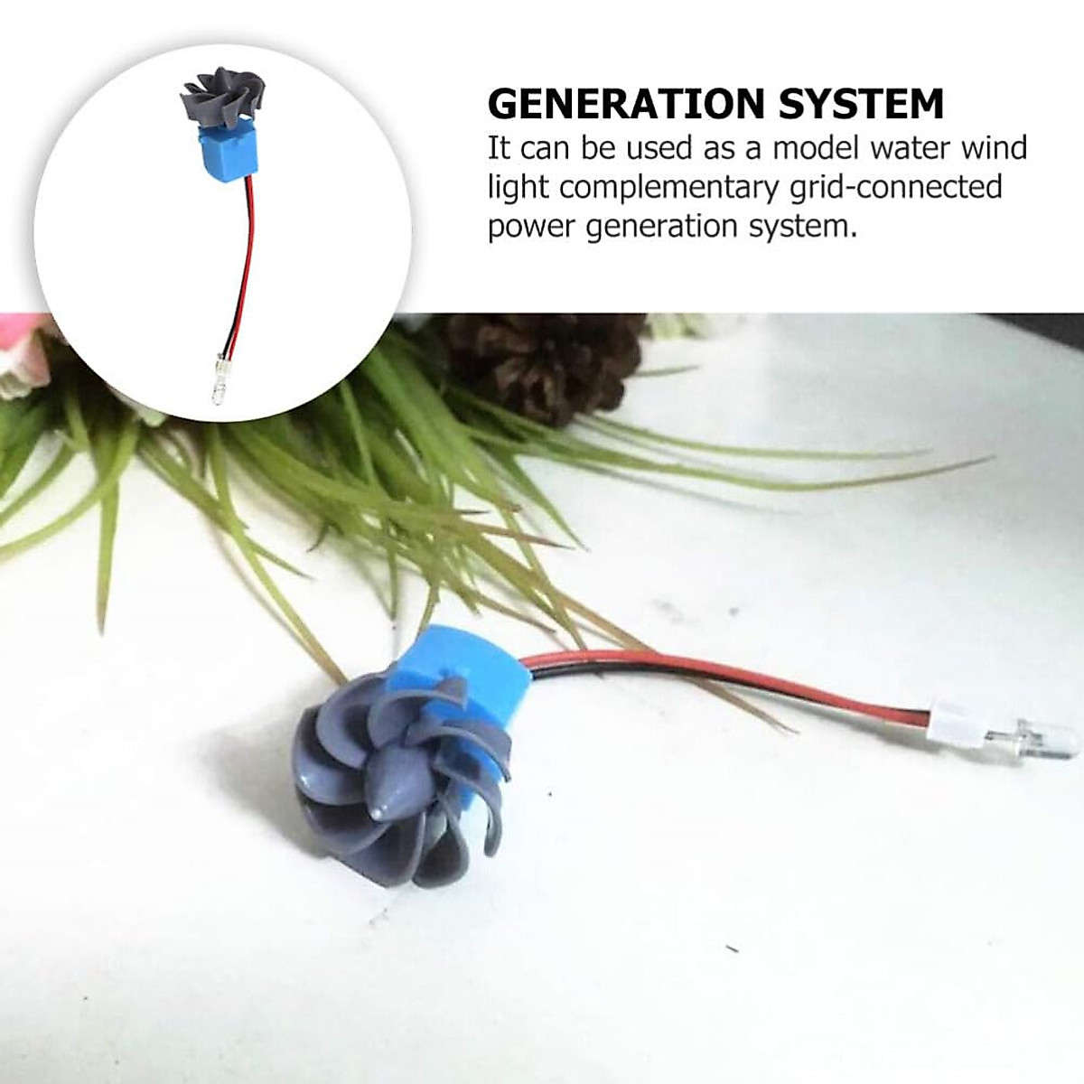 ULTECHNOVO Dynamo Small Generator Model Water Generator Kit Mini Hydroelectric Generator Hydro Generator Plastic Wind Generator Plastic Water Power Generator Plastic Teaching Model Suite Mini