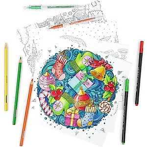 ARTEZA Adult Coloring Book, 4 Seasons Theme, 120 Sheets, 9x9 Inches Coloring Pages, 100 lb Paper