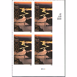 2008 MINNESOTA ~ MISSISSIPPI RIVER #4266 Plate Block of 4 x 42 cents US Postage Stamps
