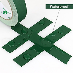 BOMEI PACK Dark Green Gaffer Tape, Matte Non-Reflective, 1inch x 20yds No Residue Hand Tear Self-Adhesive Tape for Labeling, Cable, Stage, Photo Studio, Painters and Duct Repair, 1 Pack