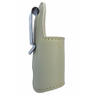 Stethoscope holder Pro Handmade in USA Real Leather (Beige new)