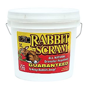 Enviro Pro Epic Rabbit Scram All Natural Granular Direct Barrier Repellent, 6 Lb Bucket Bundle w/Epic Rabbit Scram Natural Granular Animal Repellent, 2.5 Lb Tub
