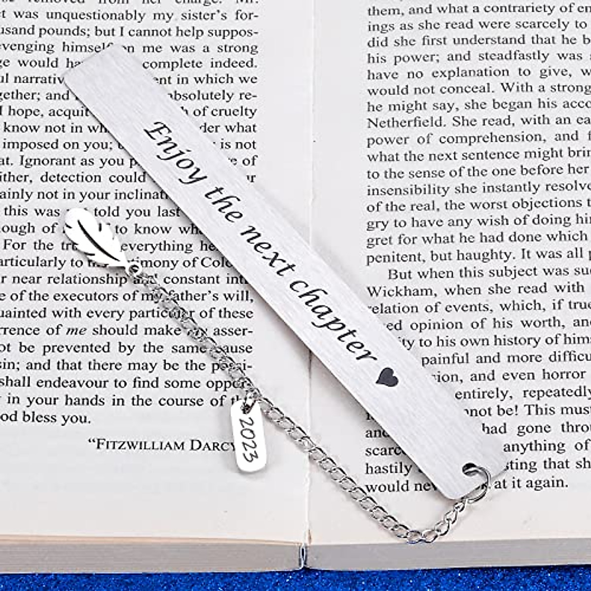 Bookmark for Book Lover 2023 Retirement Gifts for Women Men Coworker Boss Graduation Gifts for Her Him Christmas Stocking Stuffers for Teen Boys Girls Kid Birthday Anniversary Wedding Valentines Gift