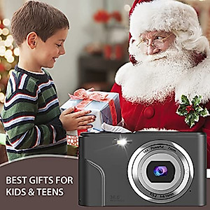 IEBRT Digital Camera,1080P Mini Kid Camera Vlogging Camera Video Camera LCD Screen 16X Digital Zoom 36MP Rechargeable Point and Shoot Camera for Compact Portable Kids Teens Gifts
