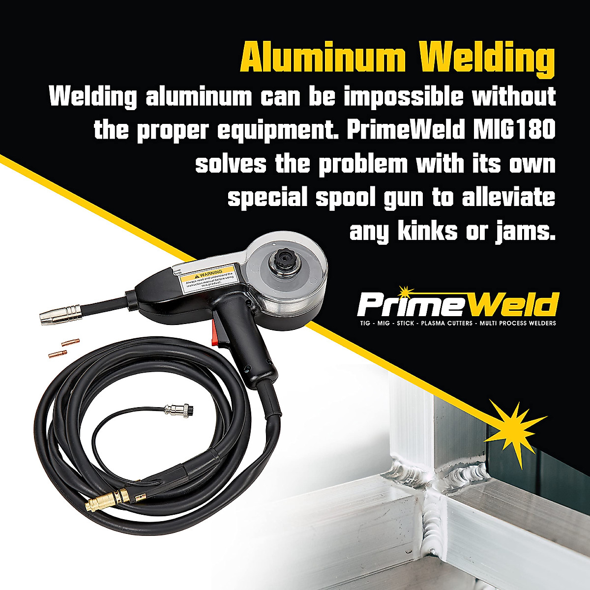 PrimeWeld MIG180 Mig Welder, 180 Amp Wire Feed Welding Machine With Dual Voltage 220v, 110v
