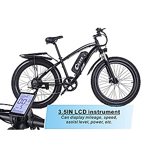 CEAYA Electric Bike Adults,1000W 48V 17Ah Battery 26'' Fat tire Electric Bicycle,7-Speed,Up to 40 Miles,Snow Beach Mountain E Bike